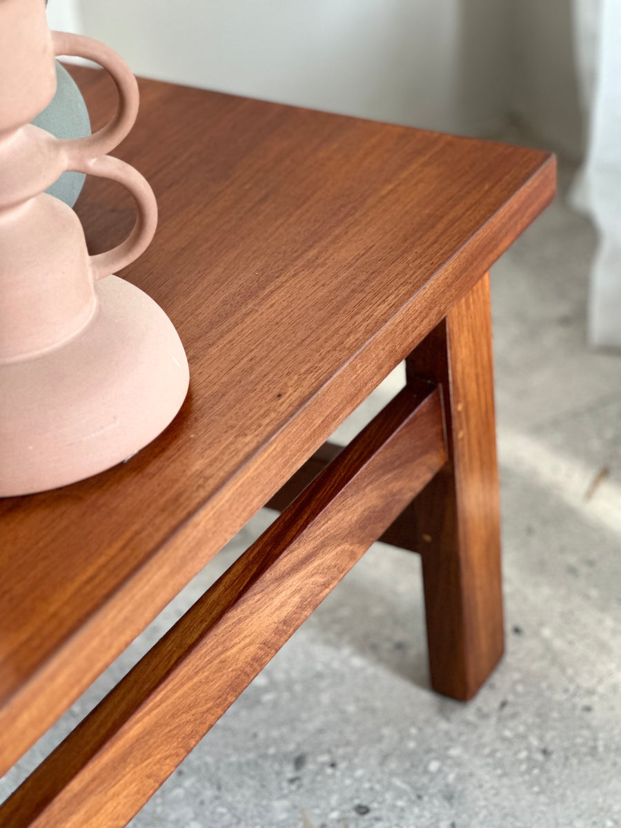 Vintage Coffee Table with Solid Kiaat Base – RE-TREND