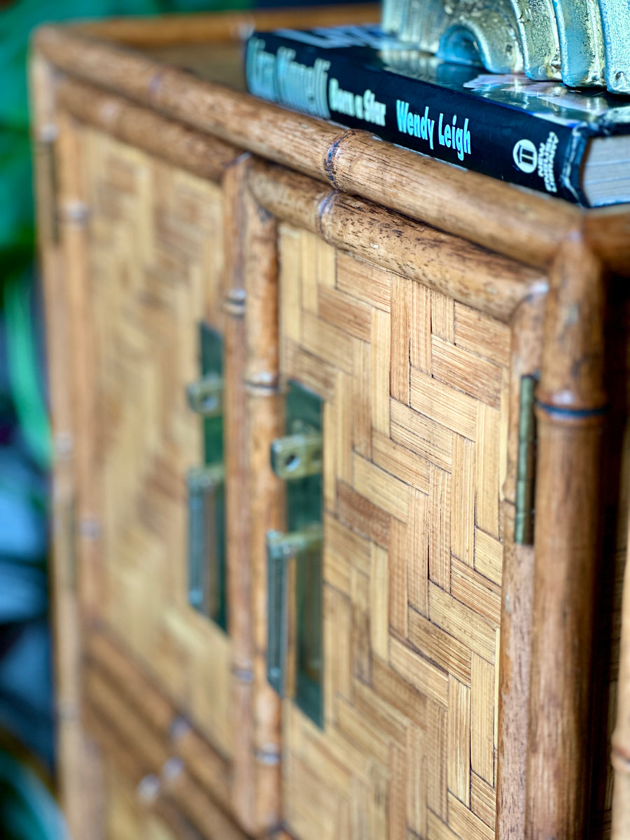 Pair of Bohemian Style Bamboo Pedestals – RE-TREND